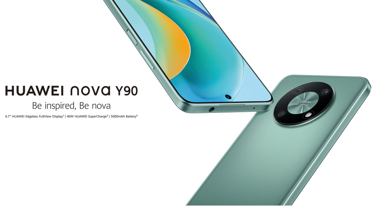 Huawei Nova Y90, 4G, 8GB RAM, 128GB, Crystal Blue - eXtra Oman
